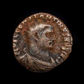 Rare Constantine I as caesar bronze radiate fraction (1/4 follis ...