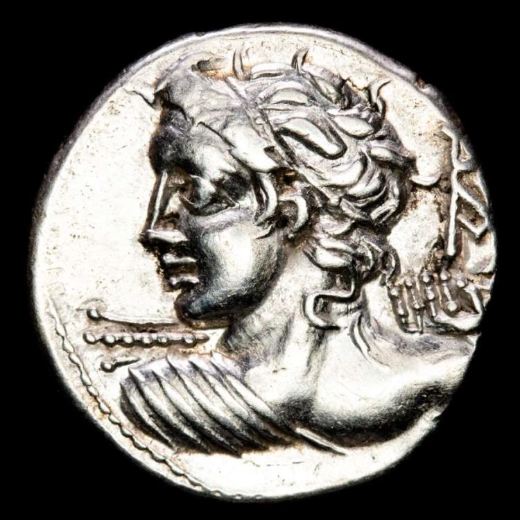 Roman Republic - L. Caesius. AR denarius. Rome. - Apollo / L·CAESI ...