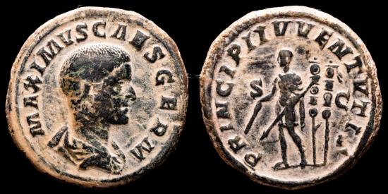 Maximus caesar (236-238 A.D.) bronze sestertius, Rome. - PRINCIPI ...