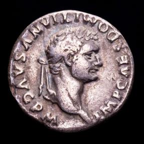 Domitian (81-96 AD.) Silver denarius. Rome mint, 82 A.D. - TR POT COS ...