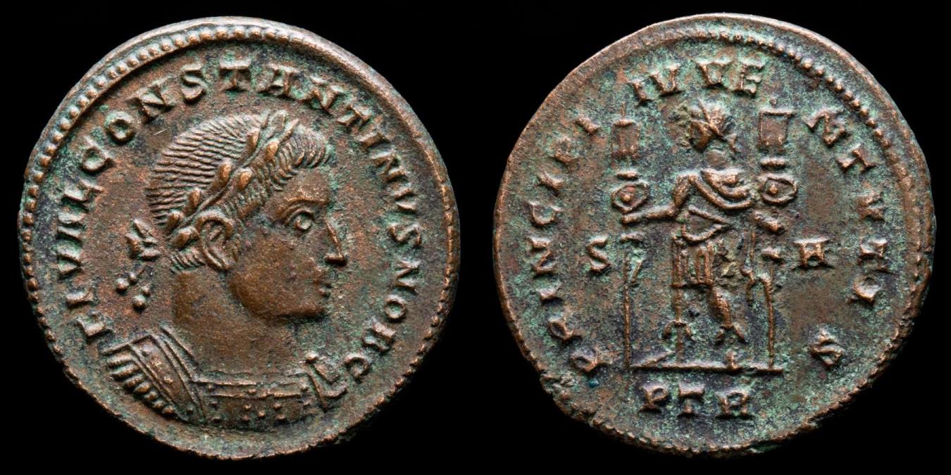 Constantine I As Caesar, Æ follis. Treveri, AD. 307. - PRINCIPI ...