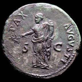 Vespasian (69 - 79 A.D.) bronze sestertius, 71 A.D. Rome - PAX AVGVSTI ...