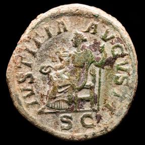 Severus Alexander (222-235 A.D.) Bronze Sestertius, Rome. - IVSTITIA ...