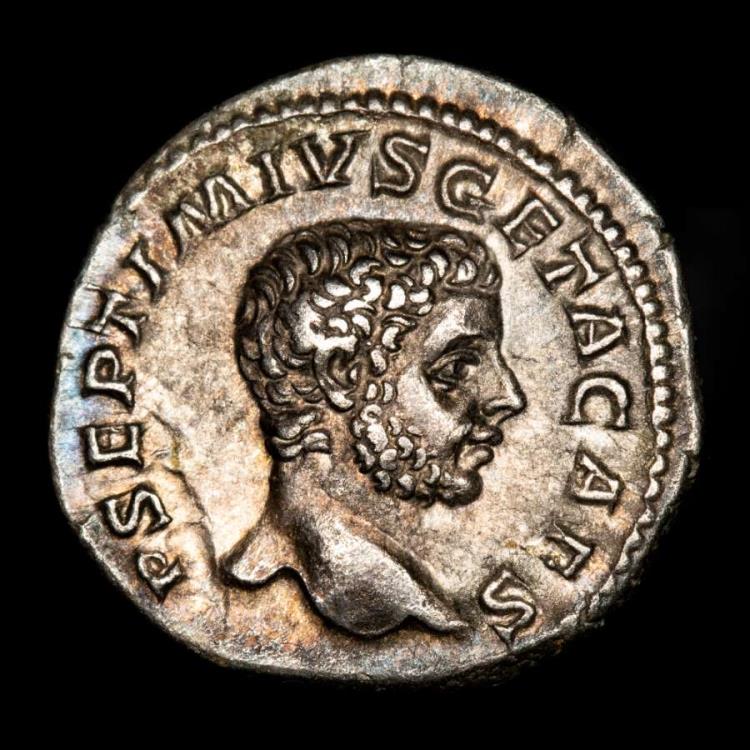 Geta Caesar AD 197-209. Rome Denarius AR - PONTIF COS II, Genius ...