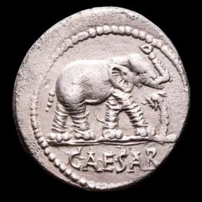 Julius Caesar. Silver denarius 49-48 B.C. Military mint. - Elephant ...