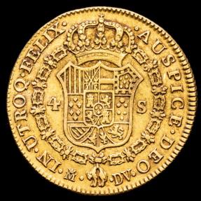Spain - Carlos III (1759-1788). Gold 4 escudos. 1787. Madrid. DV.