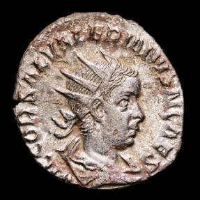 Roman Empire - Valerian II Caesar (A.D. 253-255), Silvered bronze ...