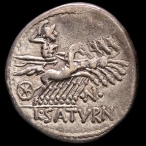 Lucius Appuleius Saturninus, Silver denarius, Rome, 104 B.C. - Saturn ...
