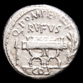 Q Pompeius Rufus. Silver denariu, Rome, 54 B.C. - SVLLA COS above ...