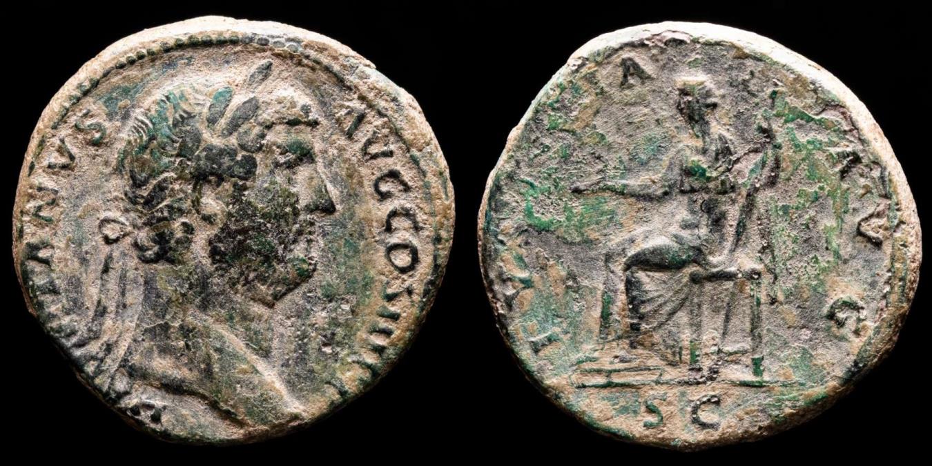 Hadrian, bronze sestertius, Rome, 132-135 A.D. - IVSTITIA AVG / S - C ...