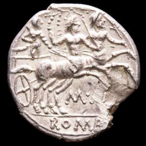 M. Aurelius Cotta. Silver Denarius, Rome 140 BC. - Hercules in biga of ...