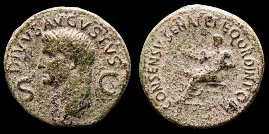 Divus Augustus - Æ Dupondius. Rome, AD 37-41. - CONSENSVS SENAT ET EQ ...