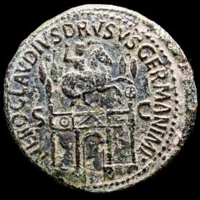 Nero Claudius Drusus, posthumous commemorative sestertius. Under ...