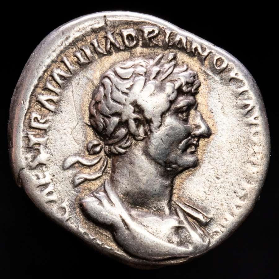 Hadrian (117-138 A.D.) Silver denarius. Rome. PARTHIC DIVI TRAIAN AVG F ...