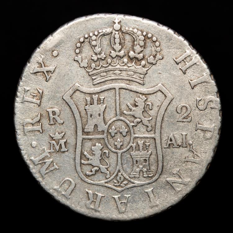 Spain - Charles IV 2 reales silver coin. Madrid, 1793. Essayer M·F.