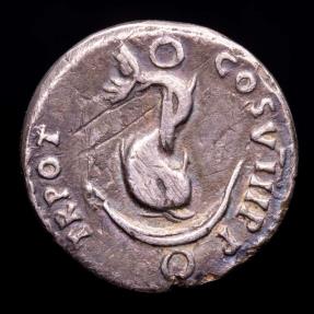 Domitian (81-96 AD.) Silver denarius. Rome mint, 82 A.D. - TR POT COS ...