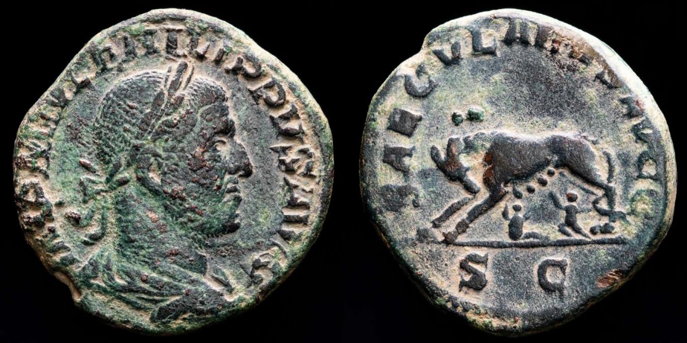 Philip I, bronze sestertius, 1000th. anniversary of Rome (Ludi ...