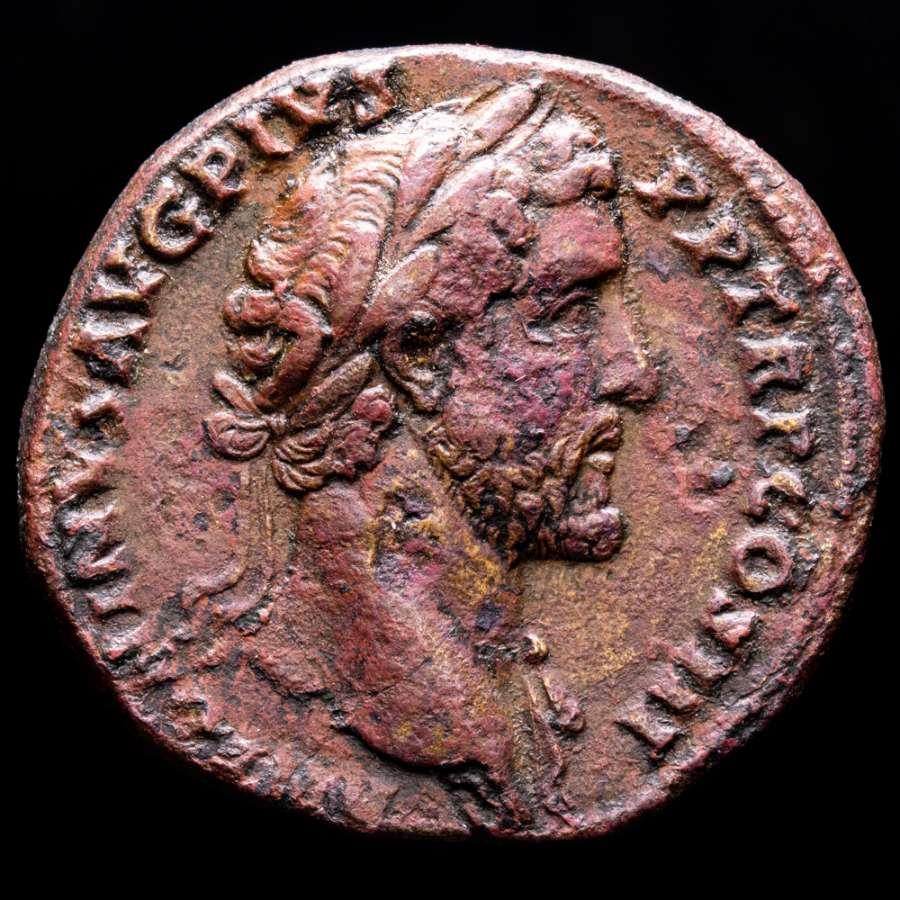 Antoninus Pius (138-161 A.D.) Bronze sestertius, Rome, 143-144 AD ...