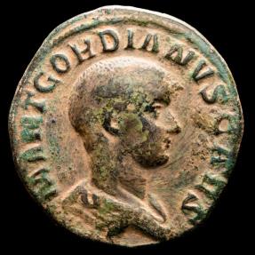 Gordian III as Caesar (AD 238) Æ sestertius. Rome. - PIETAS AVGG / S C ...