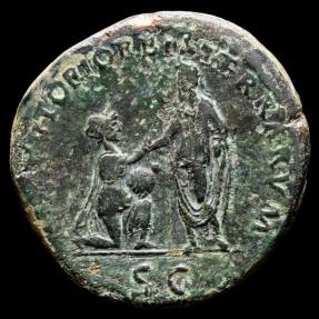 Hadrian (117-138 A.D.) Æ Sestertius. Rome, AD 120-121. - RESTITVTORI ...