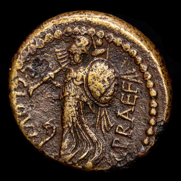 Julius Caesar. AE Orichalcum Dupondius. Rome. C. Clovius, prefect ...