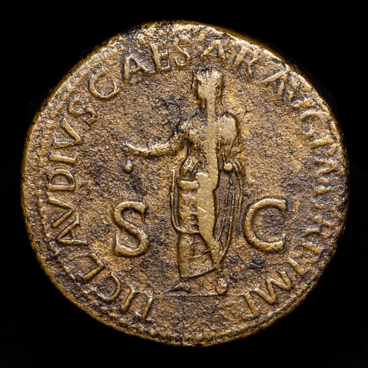 Antonia (Augusta, AD 37 and 41). AE dupondius. Rome. - TI CLAVDIVS ...