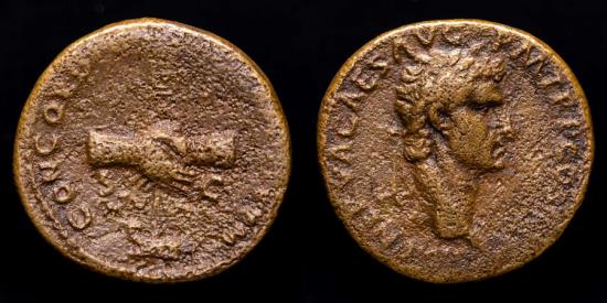 Roman Empire - Nerva (96-98 A.D.). Bronze sestertius (23,80 g., 34 mm ...
