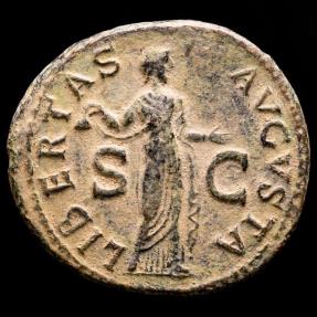 Claudius I (41-54 A.D.) Bronze As. Rome, 41-50 A.D. - LIBERTAS AVGVSTA ...
