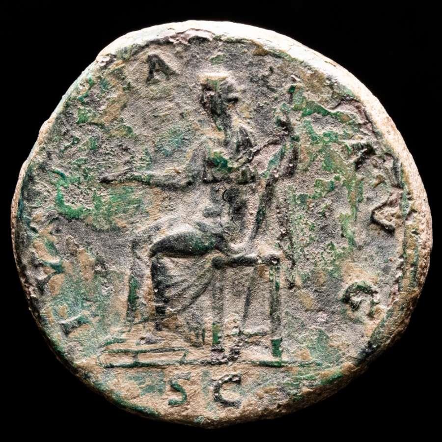 Hadrian, bronze sestertius, Rome, 132-135 A.D. - IVSTITIA AVG / S - C ...