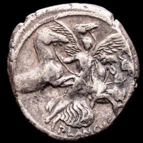 Plautius Plancus. Silver denarius, Rome. 47 B.C. - Medusa / Aurora ...