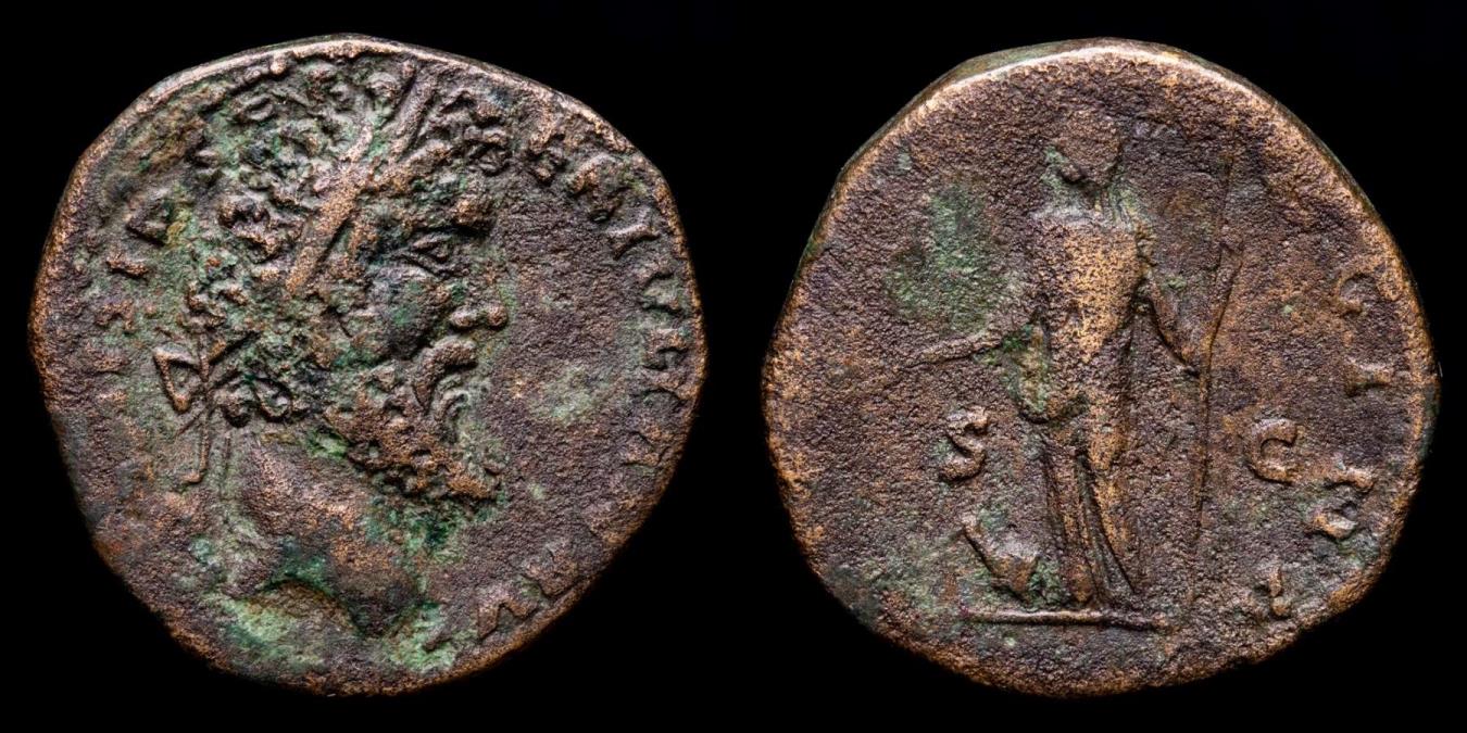 Didius Julianus, bronze Sestertius. Rome, 193 A.D. Hybrid sestertius ...