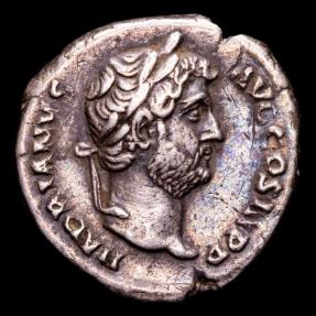 Hadrian. Silver denarius. Rome, 134-138 A.D. - ANNONA AVG Modius with ...