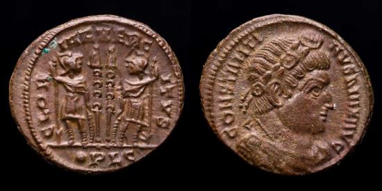Roman Empire - Constantine I bronze half follis. (2,58 g. 18 mm ...