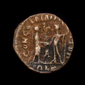 Rare Constantine I as caesar bronze radiate fraction (1/4 follis ...