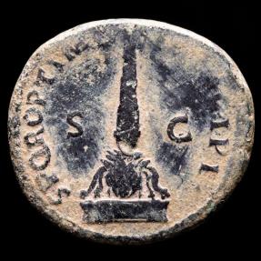 Trajan (AD 98-117) AE As. Rome, AD 103-111. - Column in the form of a ...