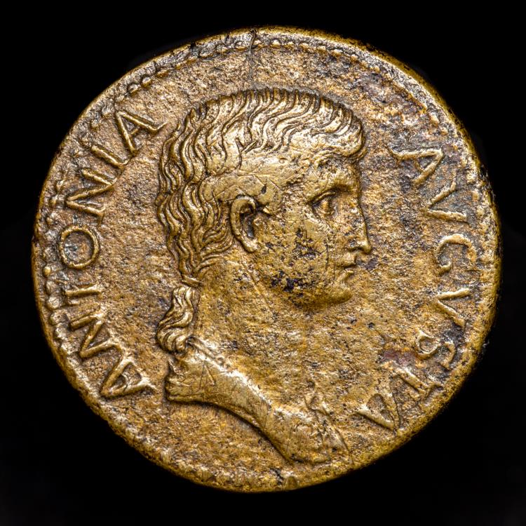 Antonia (Augusta, AD 37 and 41). AE dupondius. Rome. - TI CLAVDIVS ...