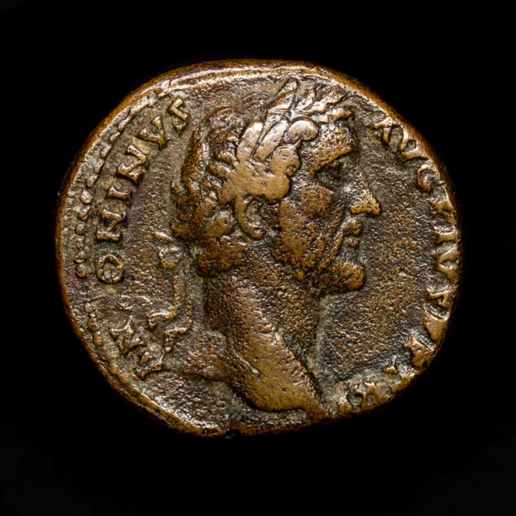 Roman Empire - Antoninus Pius Augustus (138-161 A.D). Bronze sestertius ...