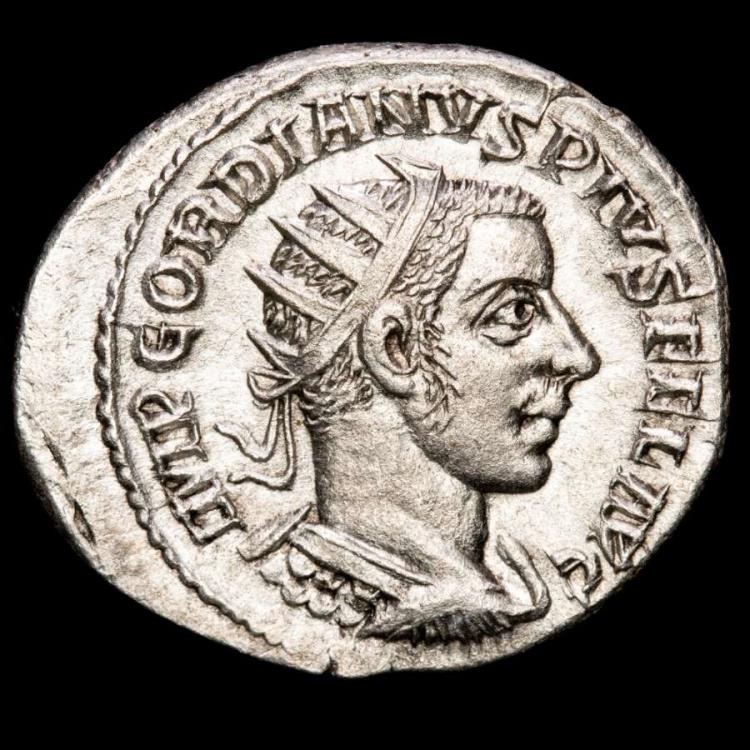 Gordian III (238-244 A.D.). Silver antoninanus. Antioch. - ORIENS AVG ...