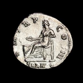 Hadrian AD 117-138. Rome Denarius AR - P M TR P COS III, Salus holding ...