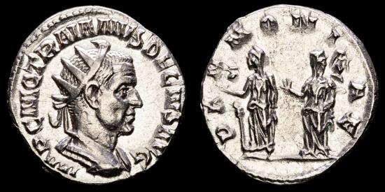 Roman Empire - Trajanus Decius (249-251 AD). Silver antoninianus, (4,08 ...
