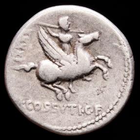 L. Cossutius C.f. Sabula, silver denarius, Rome in 74 B.C. - Medusa ...
