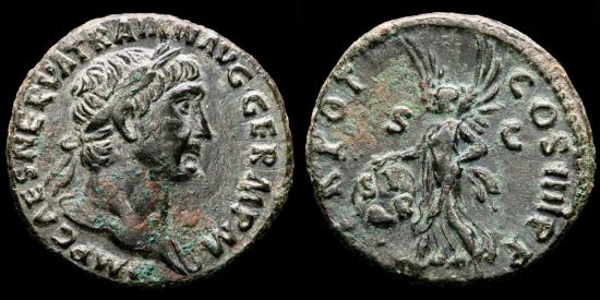 Trajan (98 - 117 A.D.), bronze As, Rome 101-102 A.D. - TR POT COS IIII ...