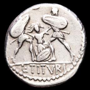L Titurius L.f. Sabinus - Silver denarius. Rome, 89 B.C. - Tarpeia ...