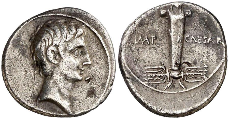 Octavian - Denarius. Italian mint, 29-27 BC. - IMP - CAESAR, Octavian ...