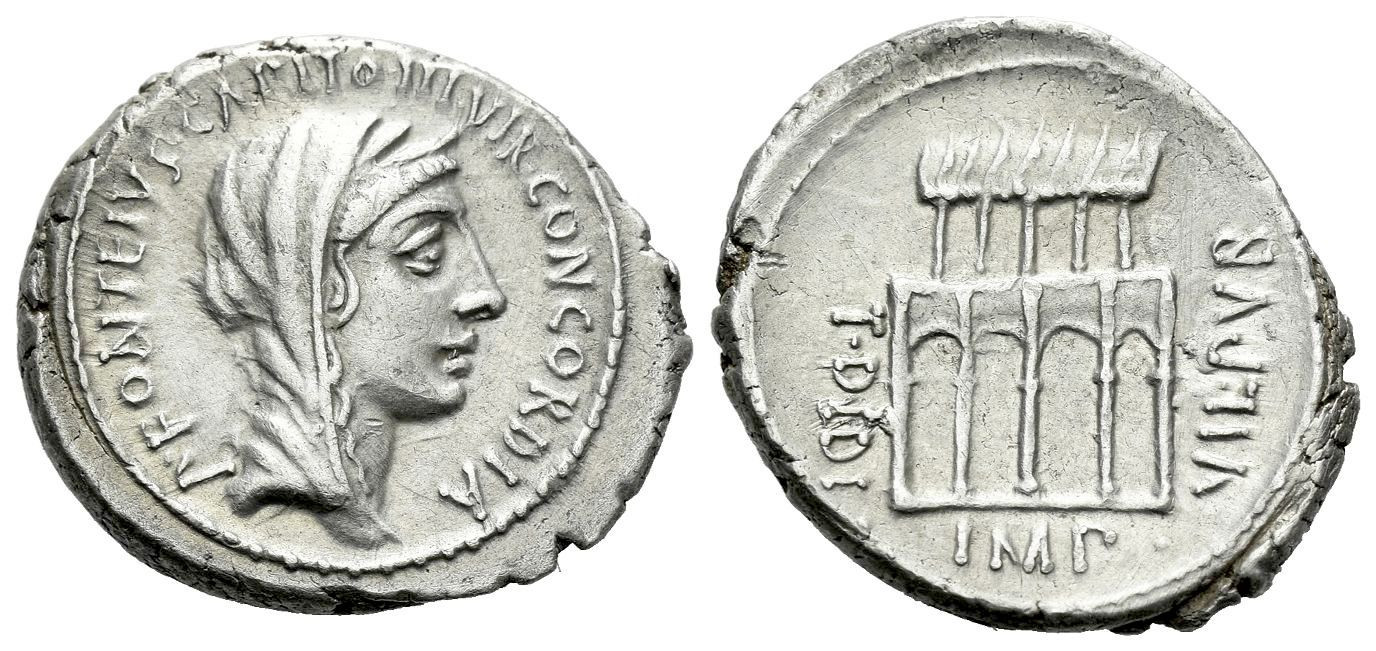 P. FONTEIUS P.f. CAPITO and T. DIDIUS. AR Denarius (4.00 g, 20.5 mm ...