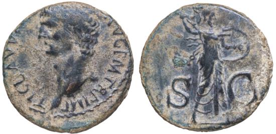 CLAUDIUS I. AD 41-54. Æ As (10.15 gr). Rome, ca. AD 41-42. | Roman ...