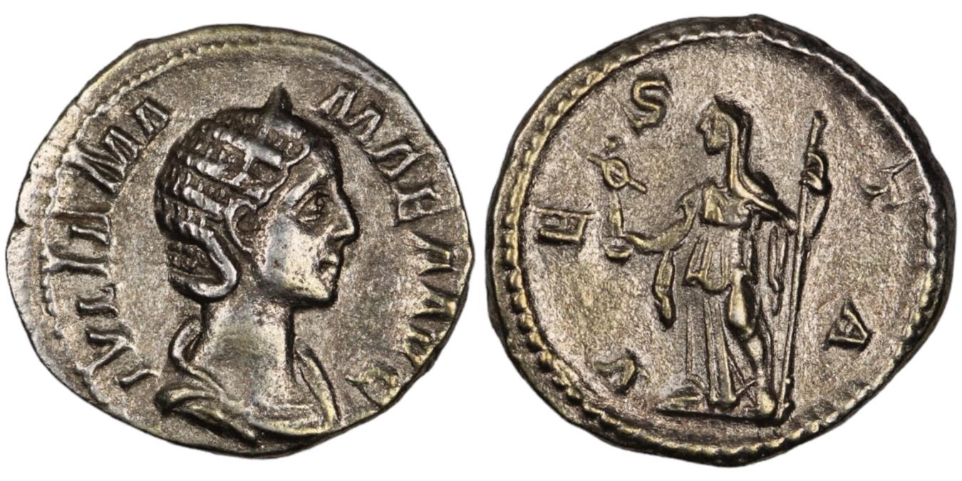 Julia Mamaea. Augusta, A.D. 222-235. AR denarius (18 mm, 3.38 g). Rome ...