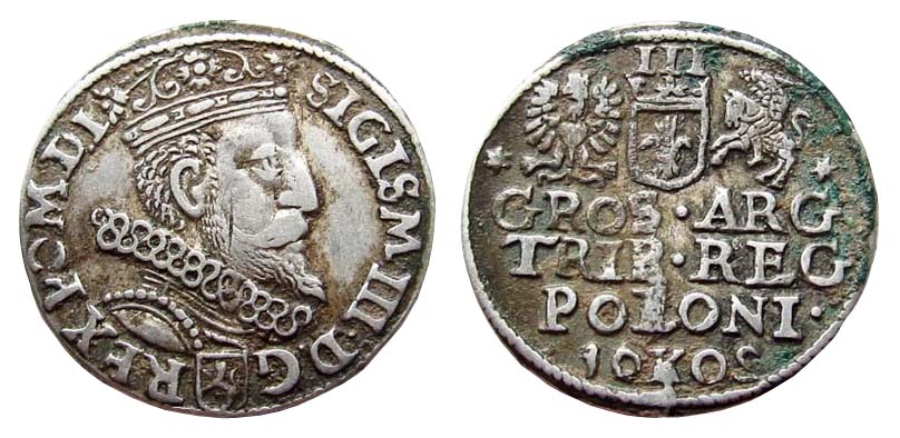 Sigismund III 1587-1632, Trojak (3 grosze) 1602, Poland | European Coins