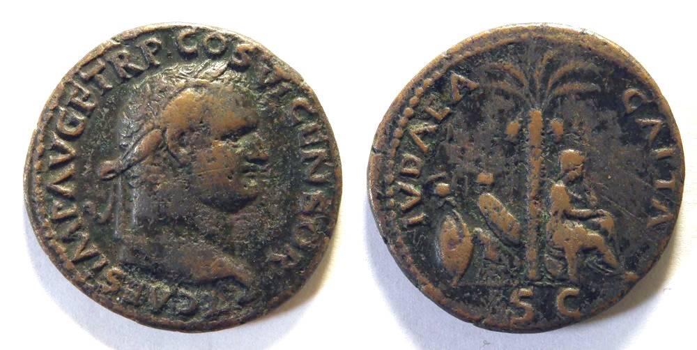 TITUS Æ As – IVDAEA CAPTA ! | Roman Imperial Coins
