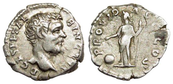 AR Denarius of Clodius Albinus as Caesar 193-195 AD., PROVID AVG COS ...
